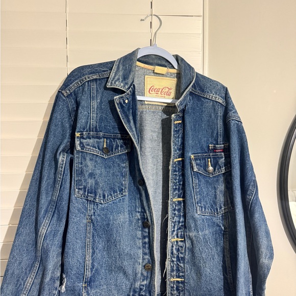 Coca Cola | Jackets & Coats | 7s Vintage Coca Cola Blue Denim Jacket ...